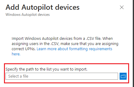 How to Import hardware hash CSV file to Intune